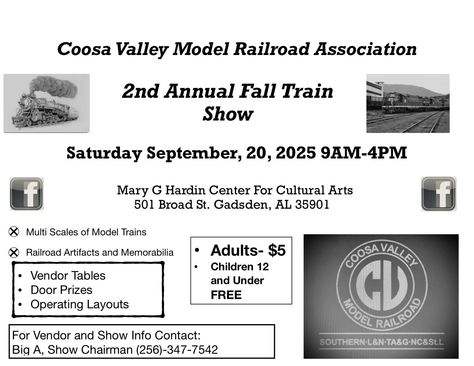 Coosa Valley MRA Fall Train Show - Brasseur Electric Train Repair